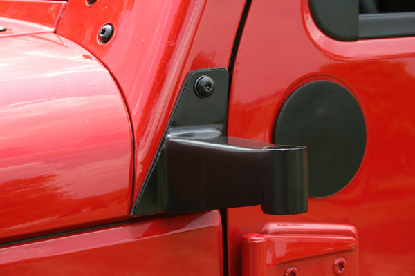 Mirror Relocation Bracket in Black for 07-18 Jeep Wrangler JK - Double ...