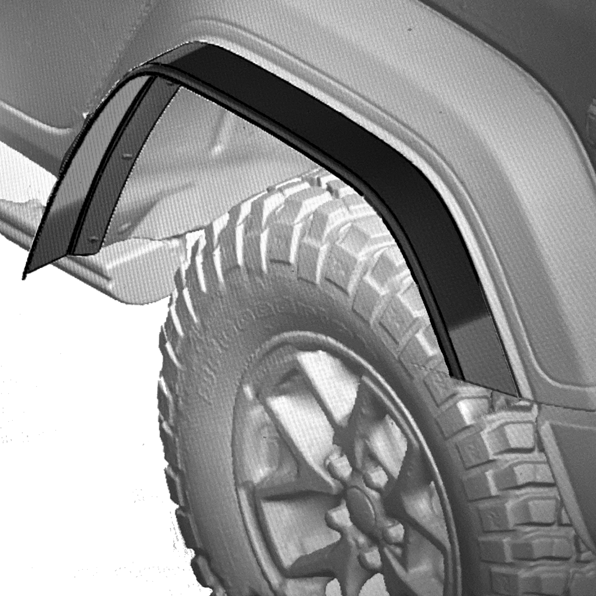 Fender Extensions Wrangler / Gladiator - Double Black Offroad