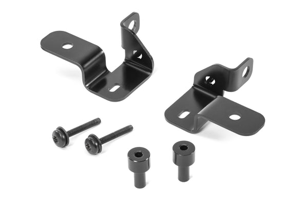 Quadratec Windshield Hinge Mount Light Brackets for 18+ Jeep Wrangler ...